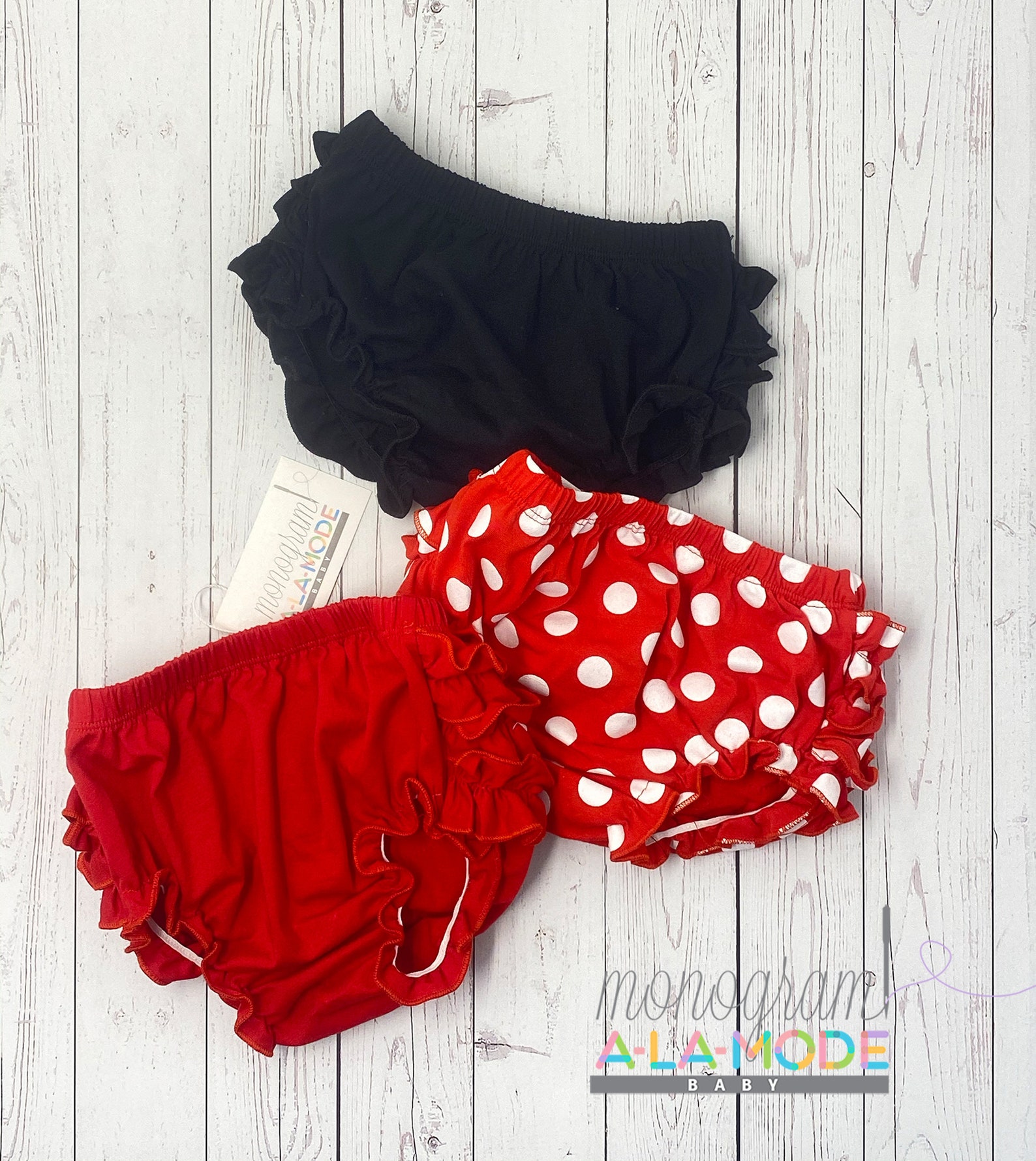 Red Black Red Polka Dot Baby Girl Ruffle Diaper Cover | Etsy