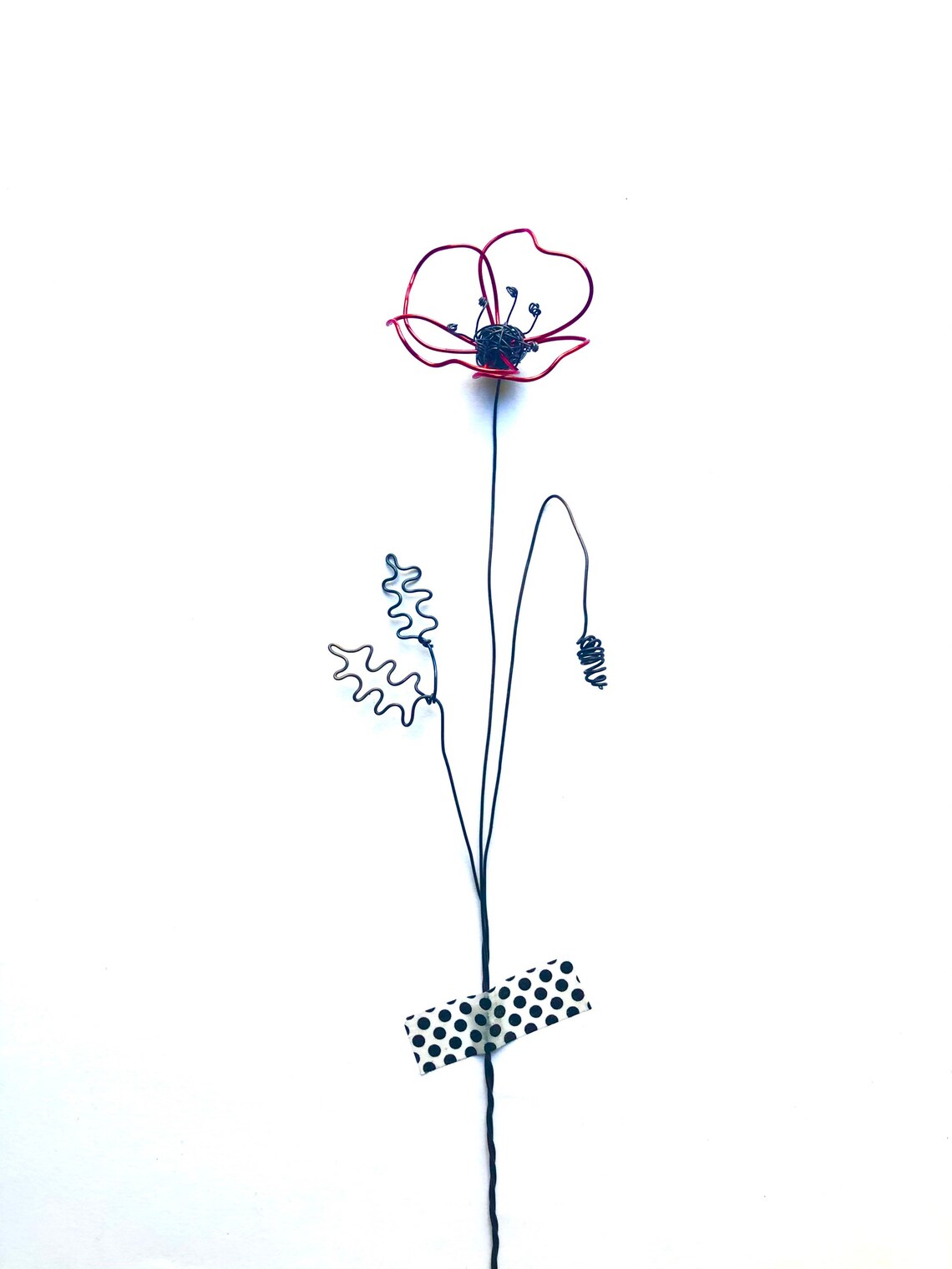 Wire Poppy Flower Wire Poetic Decoration Floral Decoration | Etsy
