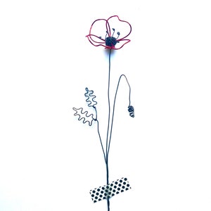 Wire Poppy Wire Flower Poetic Decoration Floral Decoration Nature ...