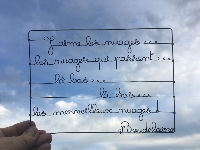 Wire Poem Wire Writing Wire Wire Wall Decoration - Etsy