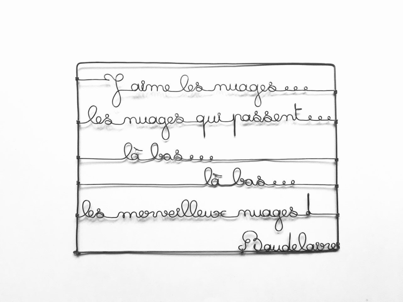 Wire Poem Wire Writing Wire Wire Wall Decoration - Etsy
