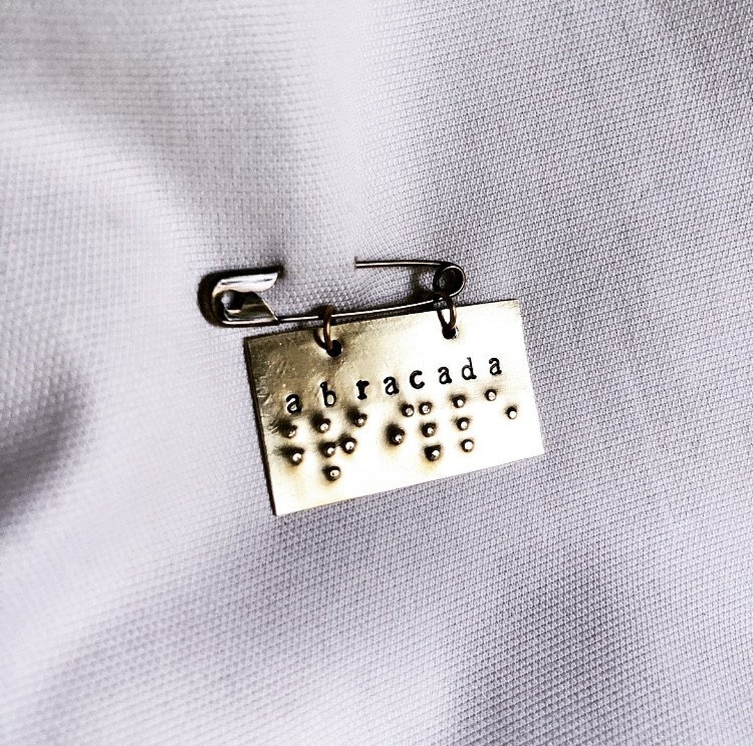 Braille Brooch Abracadabra Braille Jewelry Message Brooch Text Brooch ...