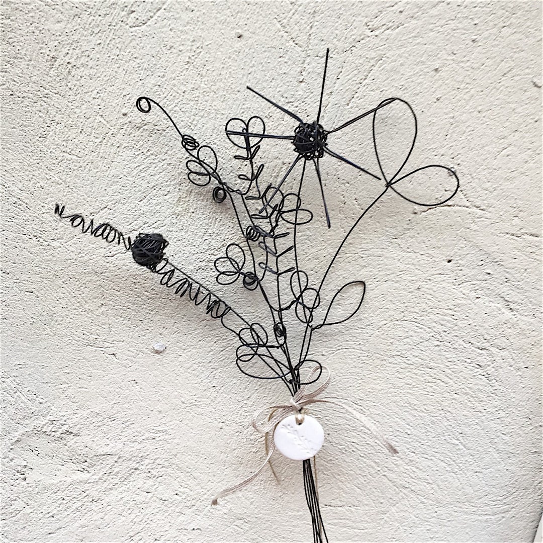 Bouquet of Wire Grasses Twigs in Wire Poetic Decoration Floral ...