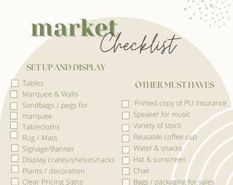 Pop up Checklist - Etsy