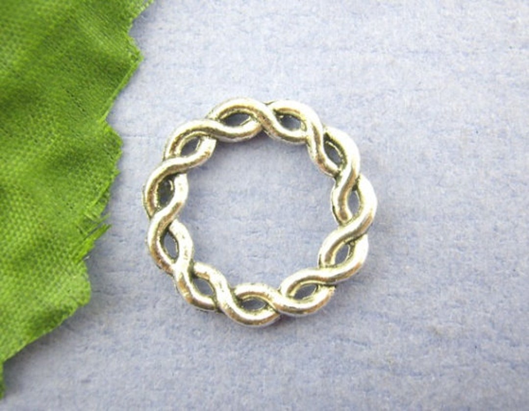 Set of 4 Connector braid Silver Metal 20mm Diameter 11 Holes - Etsy