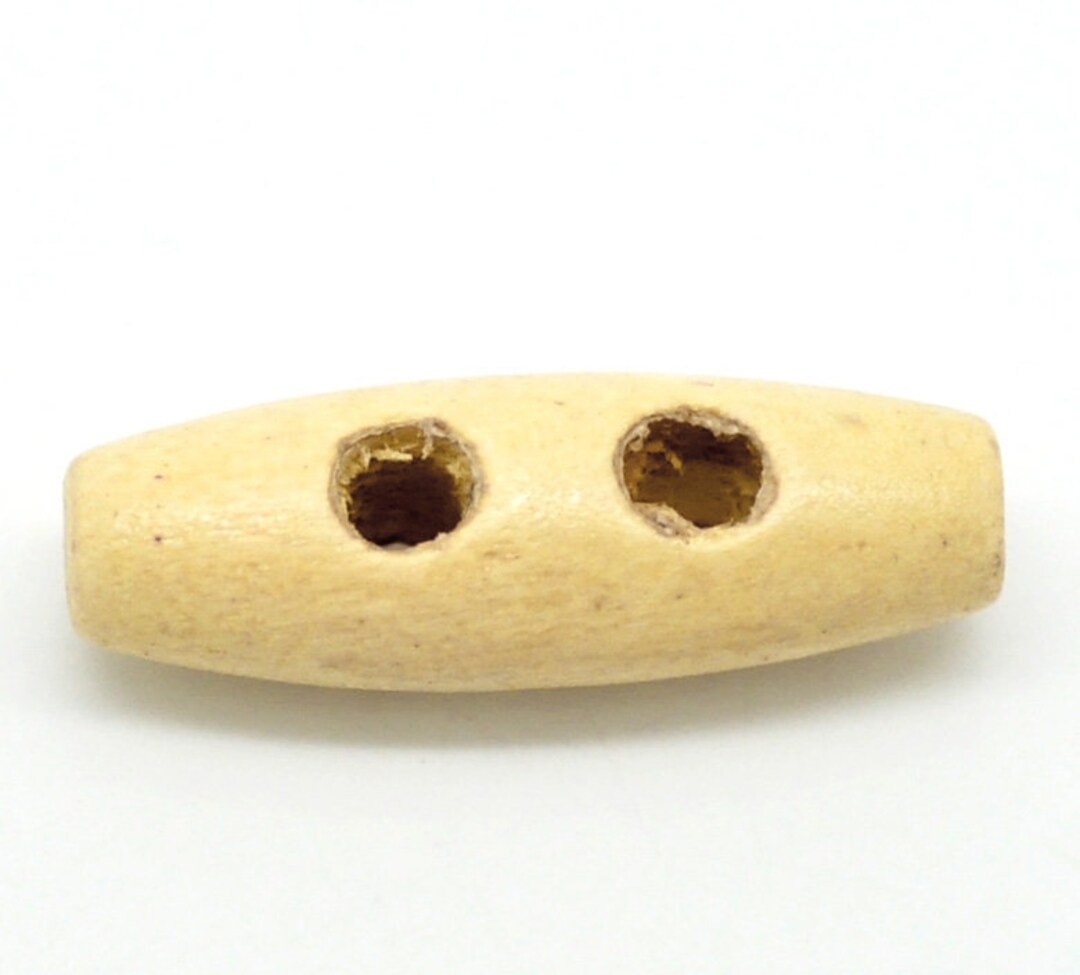 Set of 10 Natural Wooden "barrel" Buttons of 30X 10mm - Etsy