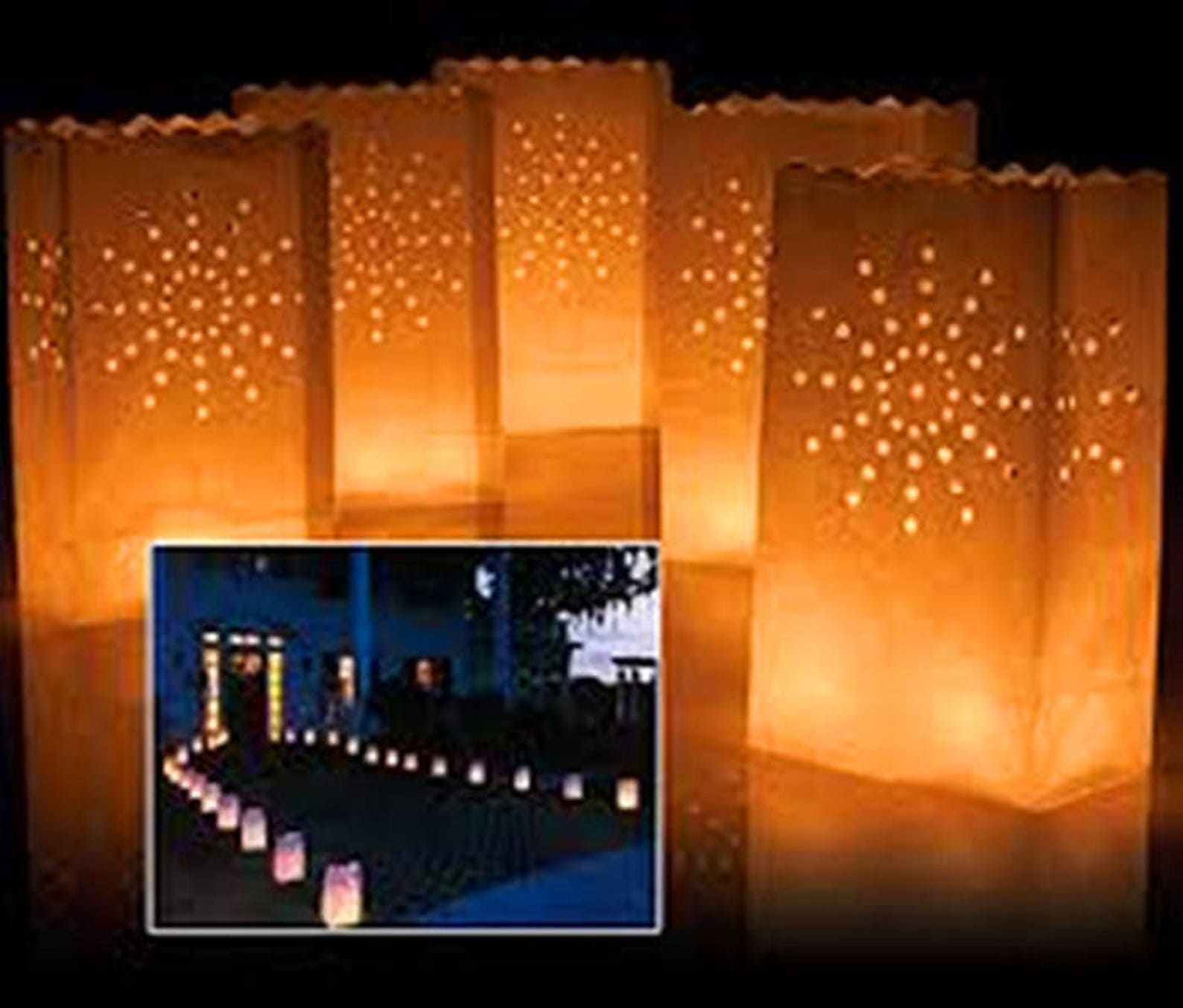 10X Sun Luminary Candle Lantern Paper Bags Party Wedding - Etsy UK
