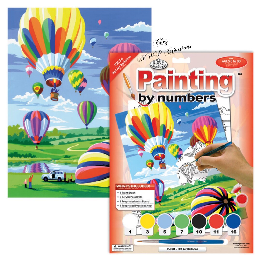 Painting by Numbers "hot Air Balloons" - Etsy