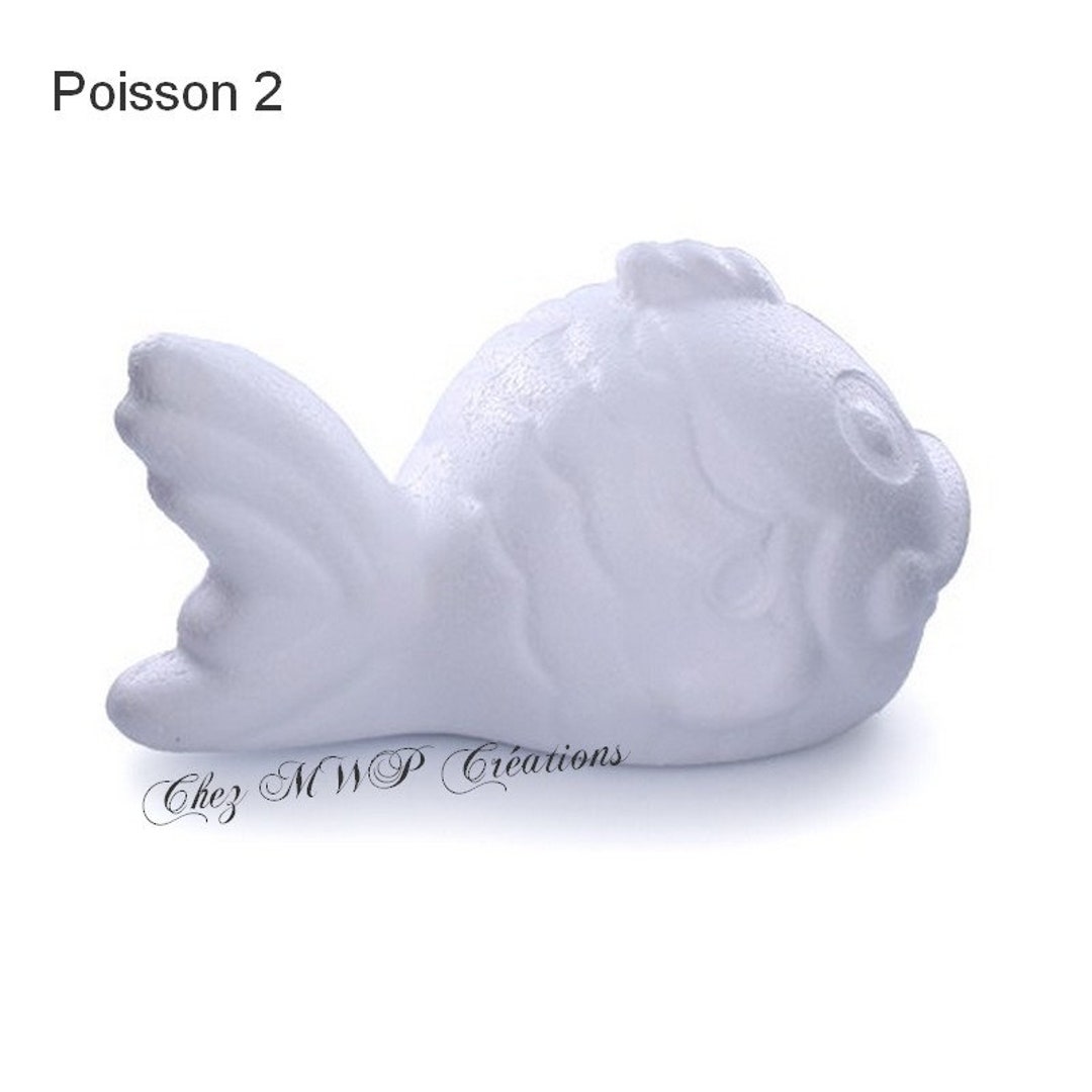 Small White Polystyrene Animals, Fish and Bird - Etsy