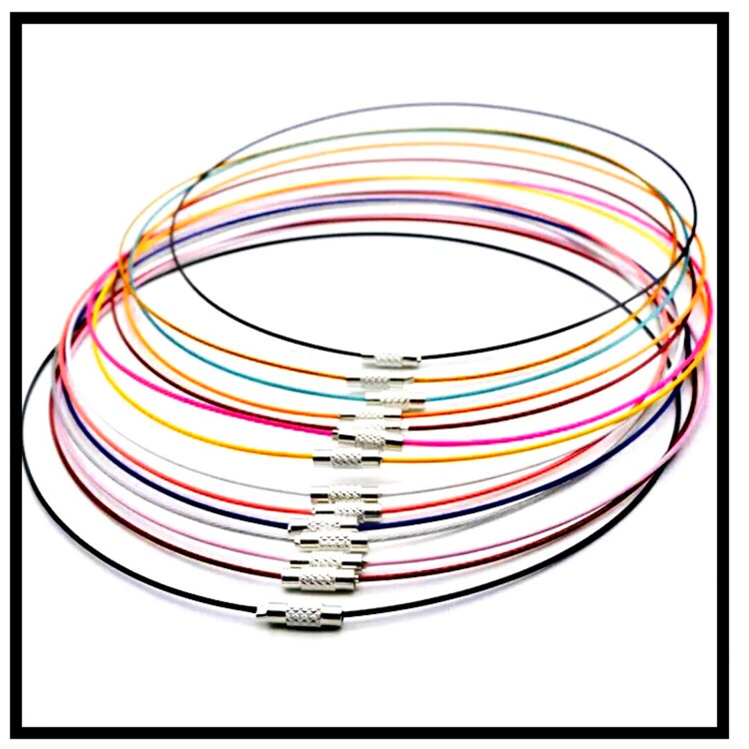 Lots of Necklaces, Chokers, Choker Cable Wire. - Etsy