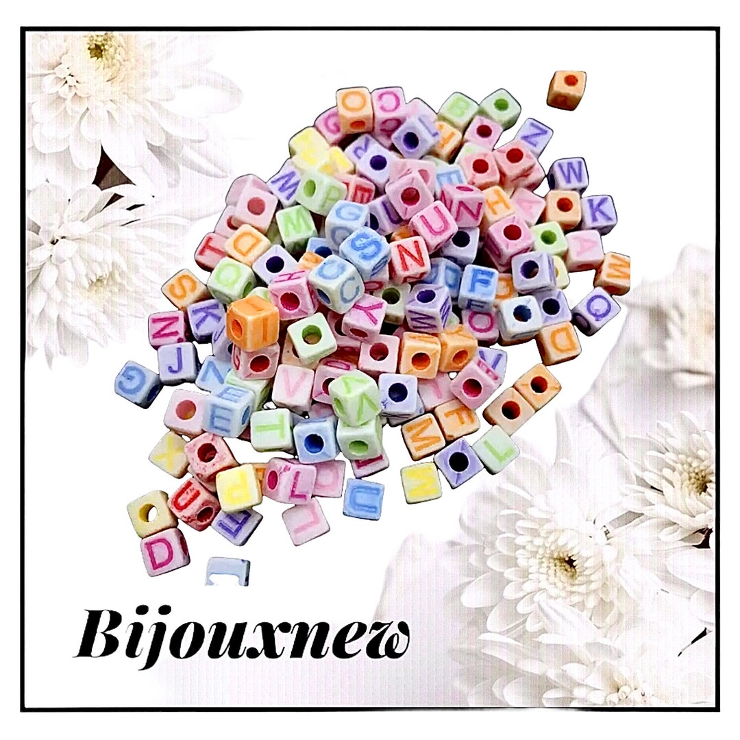 MUCHAS letras del alfabeto de cuentas cúbicas. - Etsy España