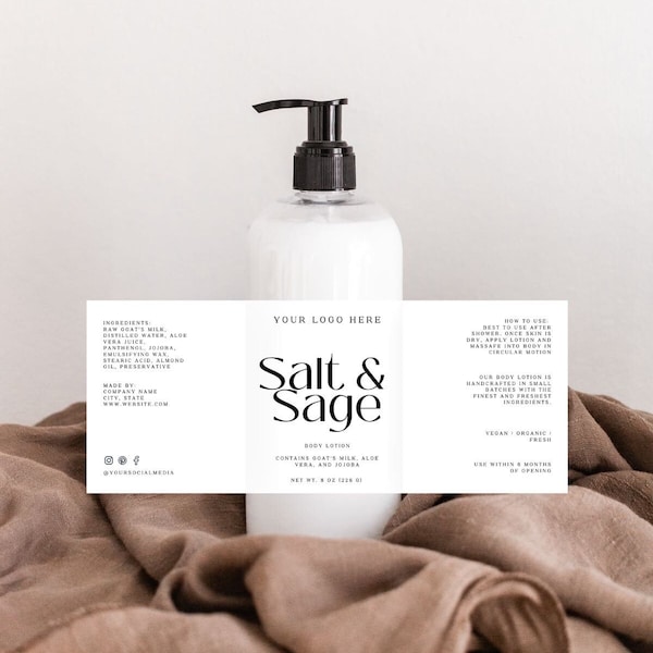 Lotion Labels - Etsy