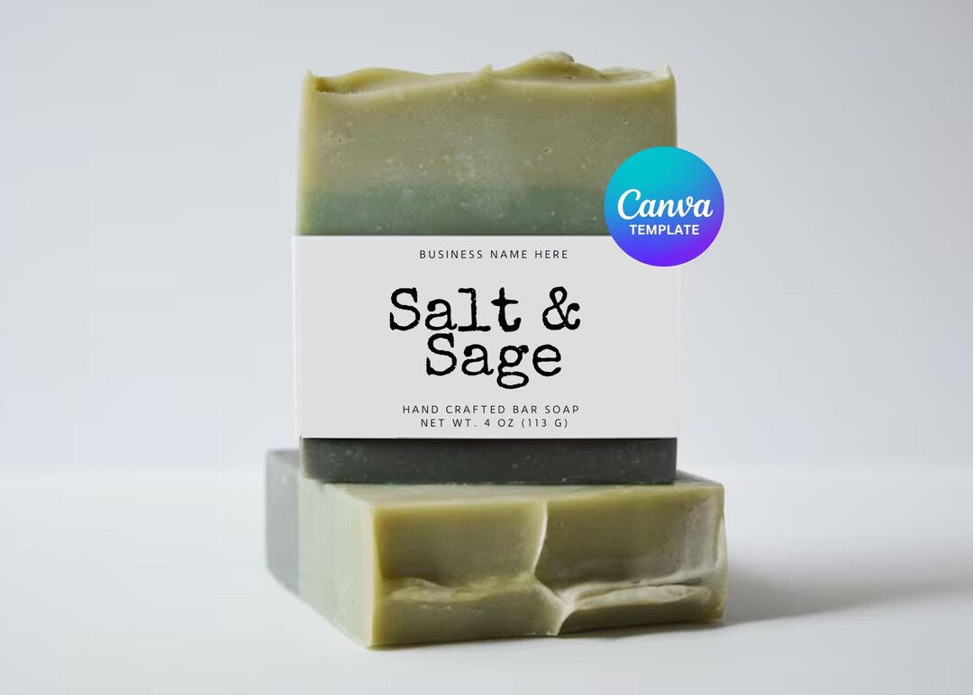 Editable Soap Label Template, Custom Wrap Handmade Soap Label Design ...