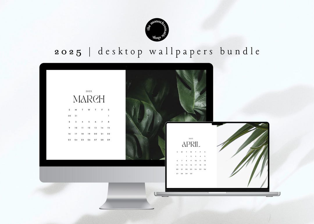 2025 Desktop Wallpaper Calendar, Nature Aesthetic Desktop Calendar ...