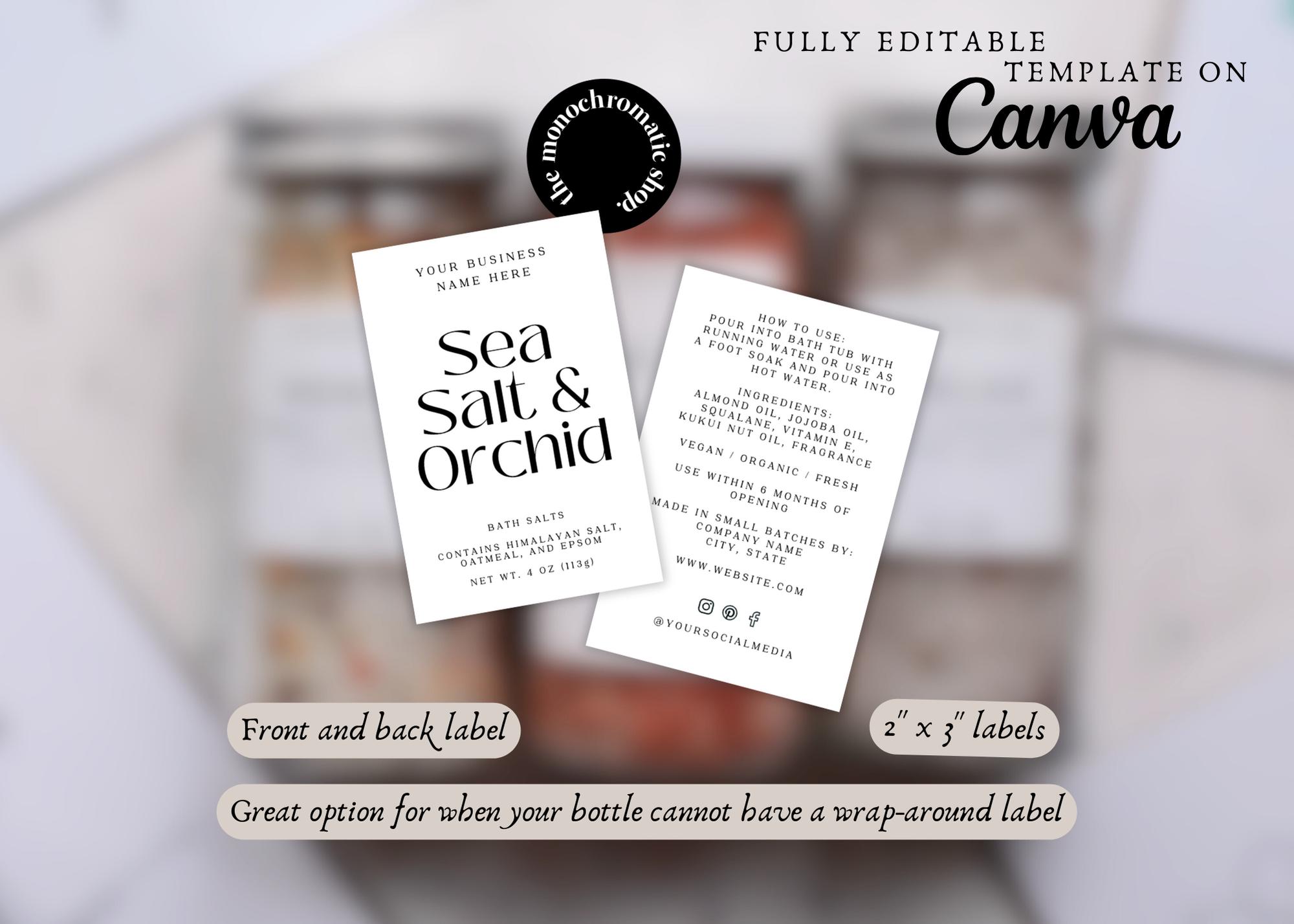 Jar Bottle Label Template, Lotion Label Design, Product Labels, Lotion ...