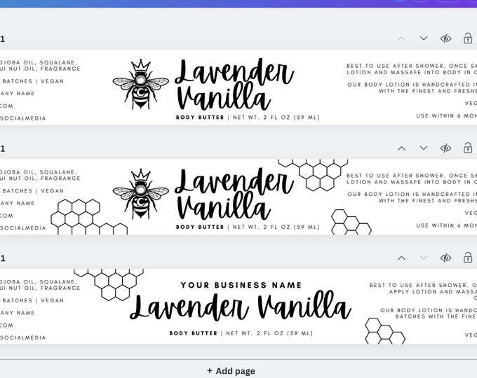 CUSTOM Mini Jar Label Template, Digital Template, Mini Jar Label ...