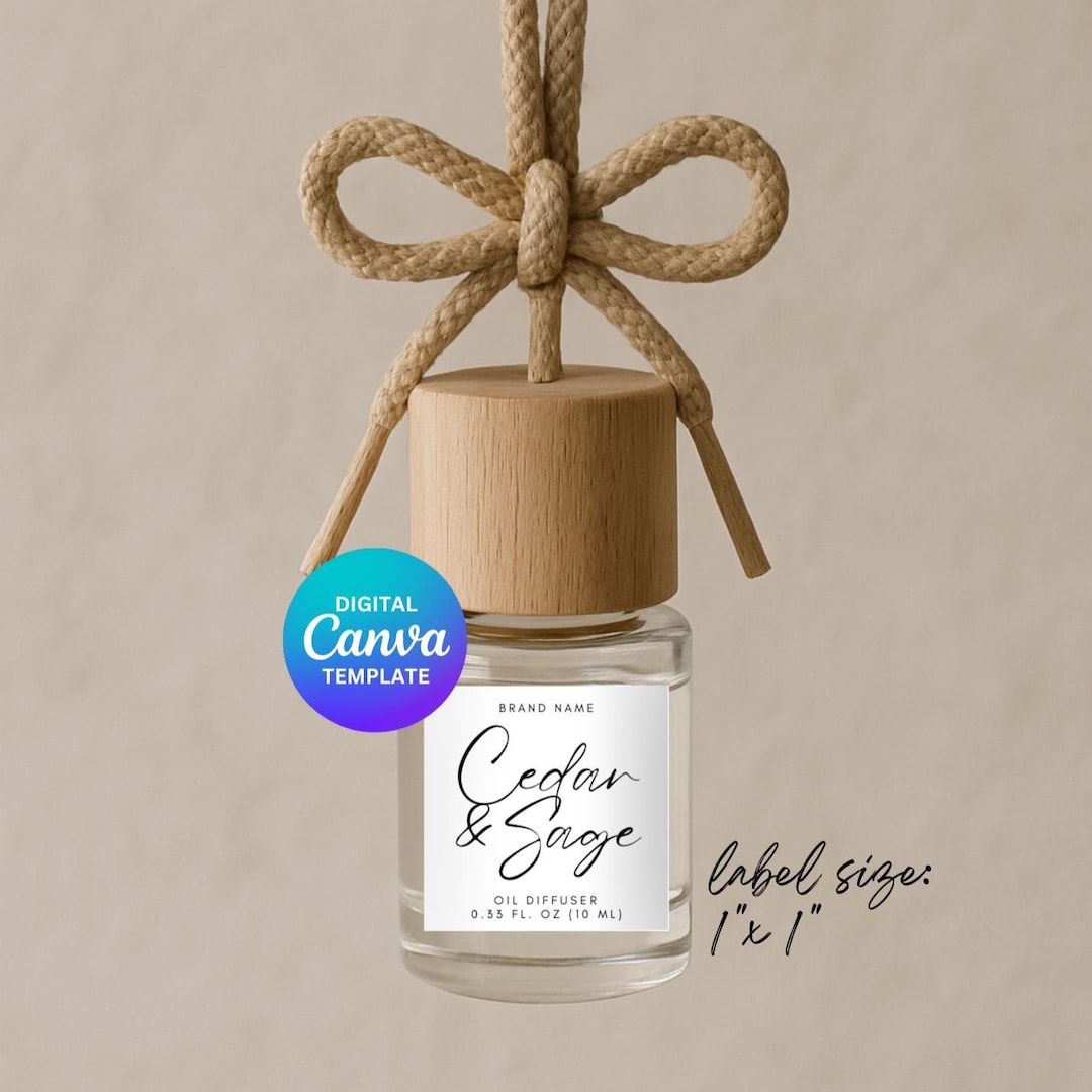 Car Oil Diffuser Bottle Label Template, Label Design, Product Label ...