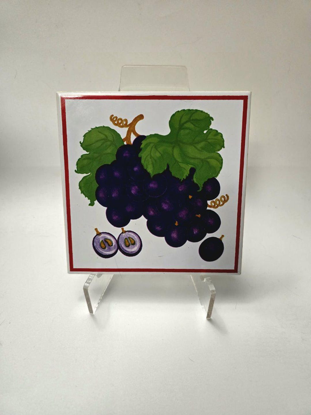 Vintage Grape Tile Wall Decor - Etsy