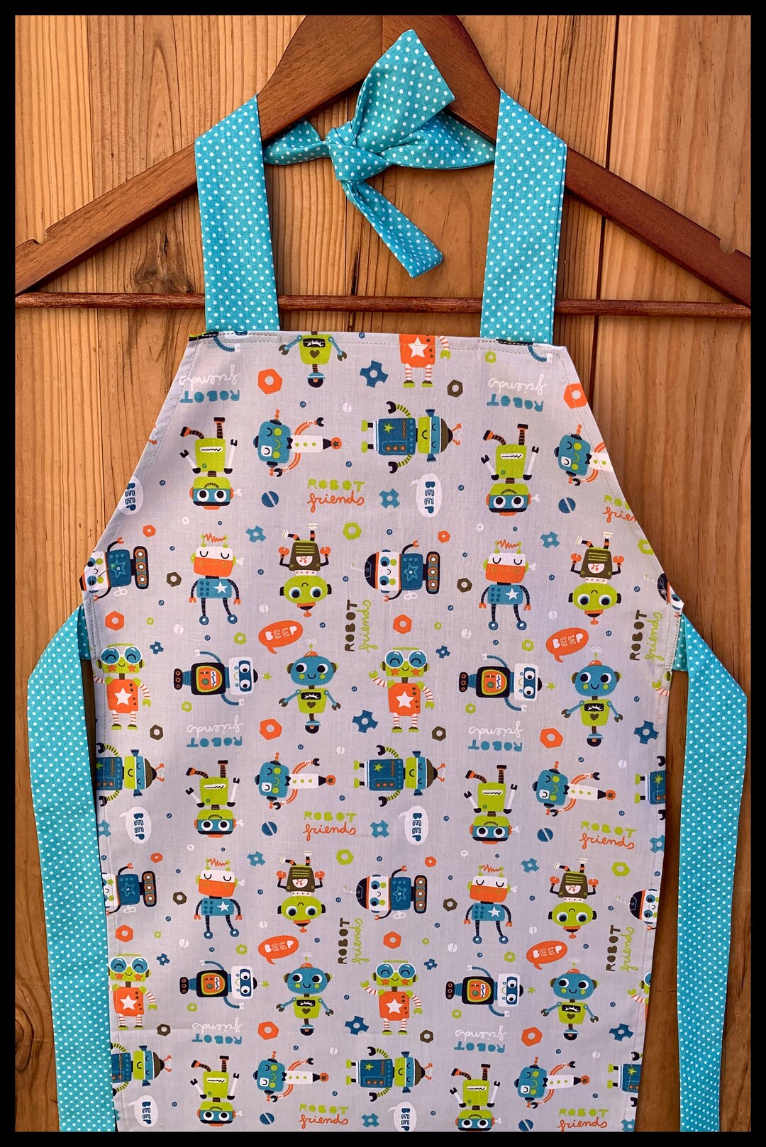 My Little Robots Kitchen Apron for Children Aged 1 to 6-7 Years - Etsy