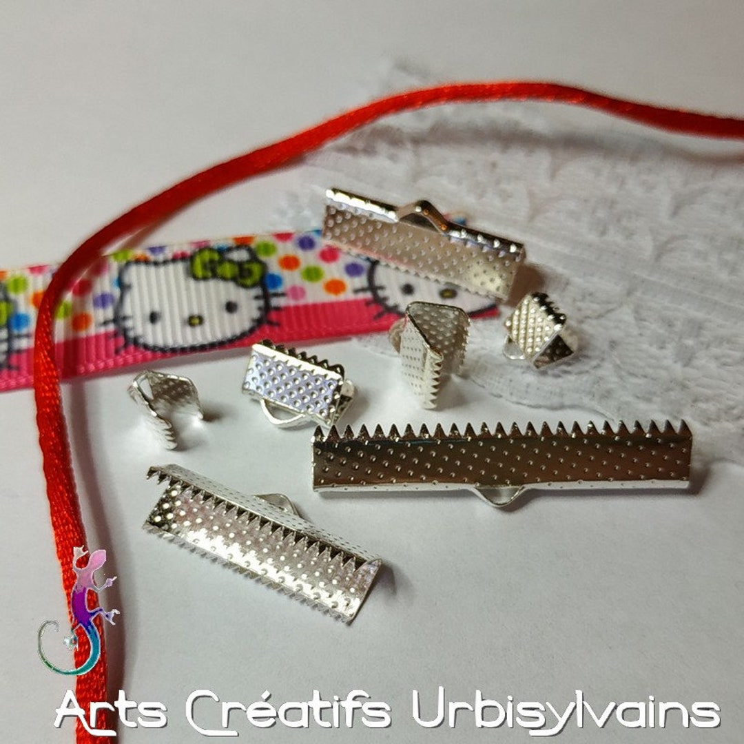 Set of 26 Silver Metal Clip Tips for Ribbon, Lace or Cord - Etsy