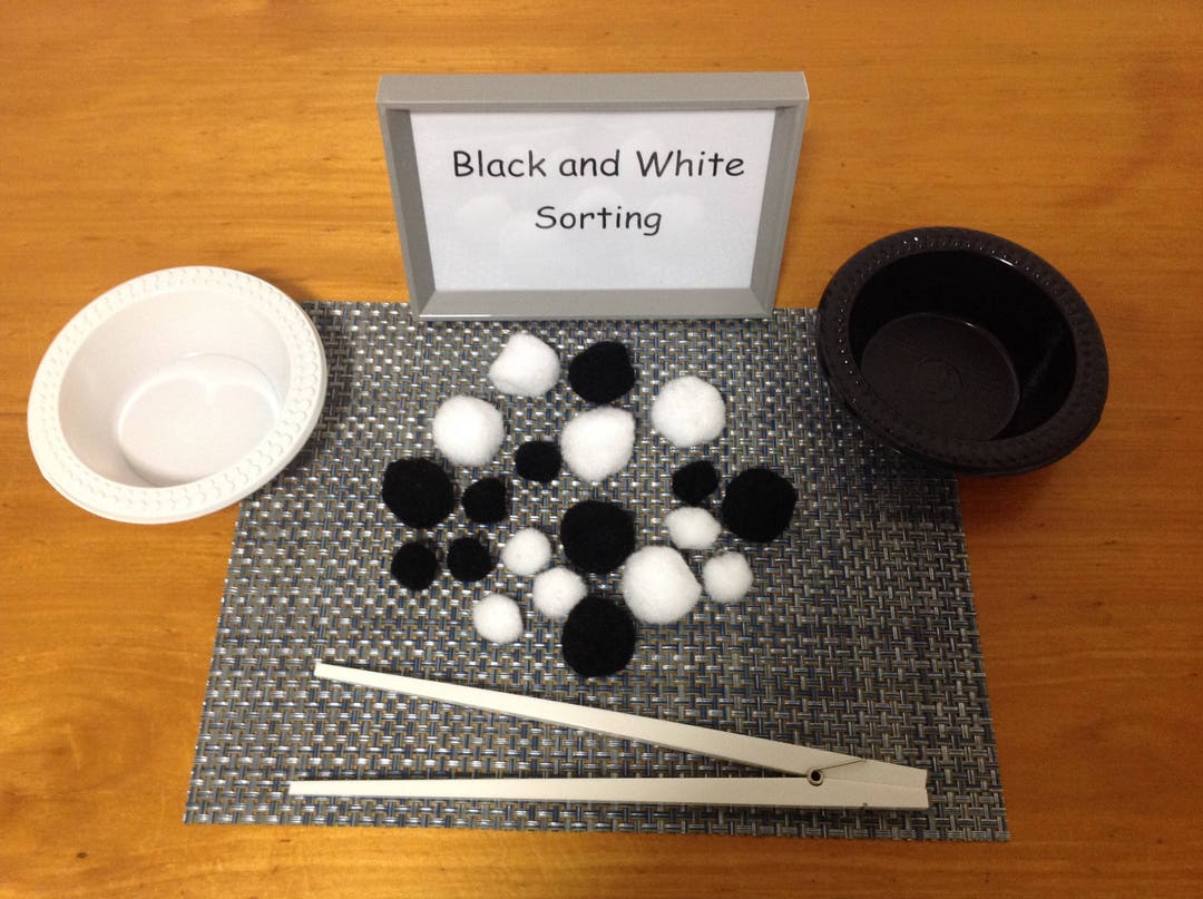 Black and White Sorting - Etsy