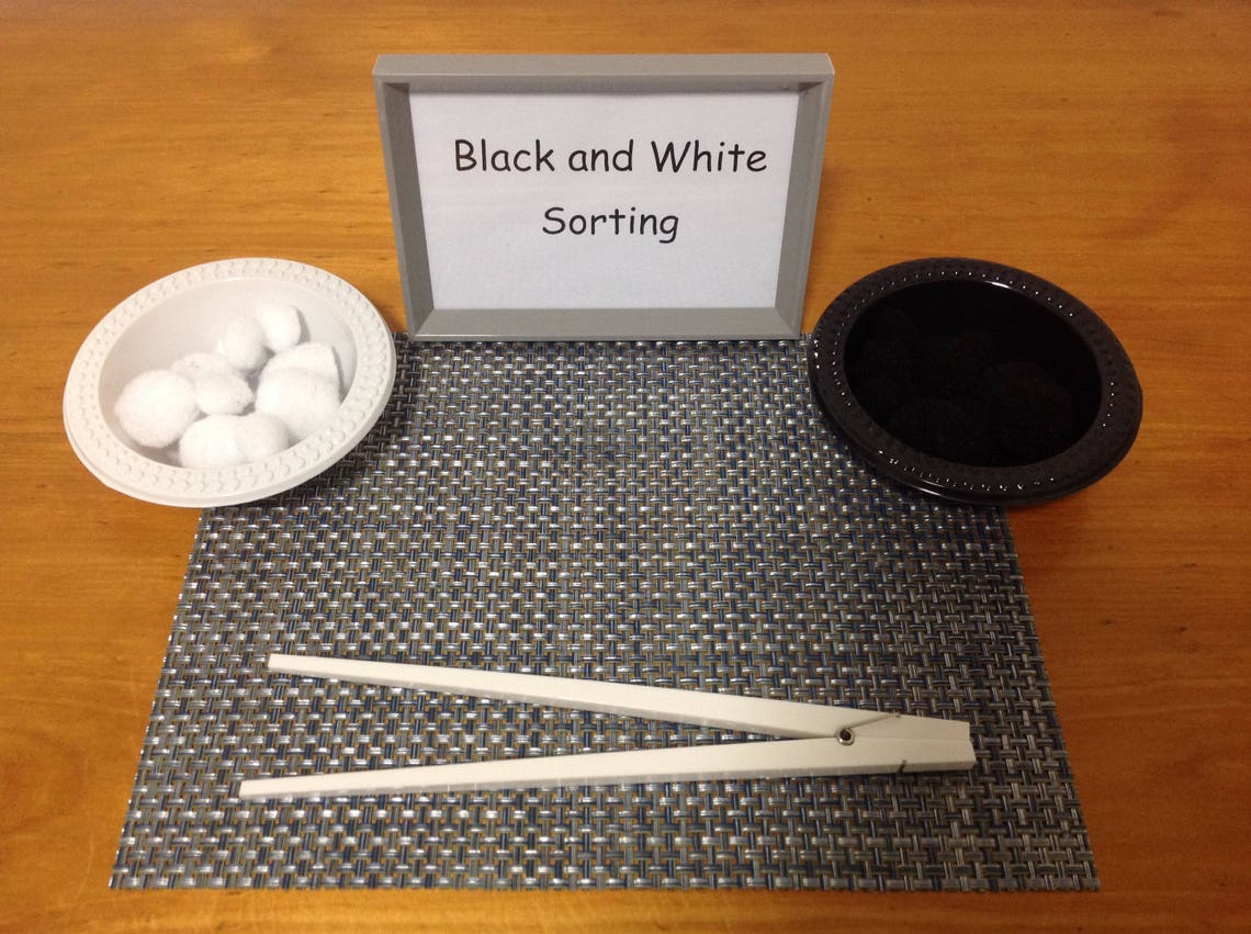 Black and White Sorting - Etsy