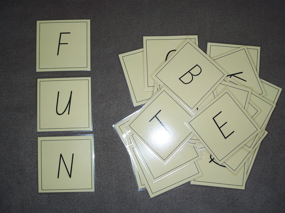 Uppercase Letter Cards | Etsy