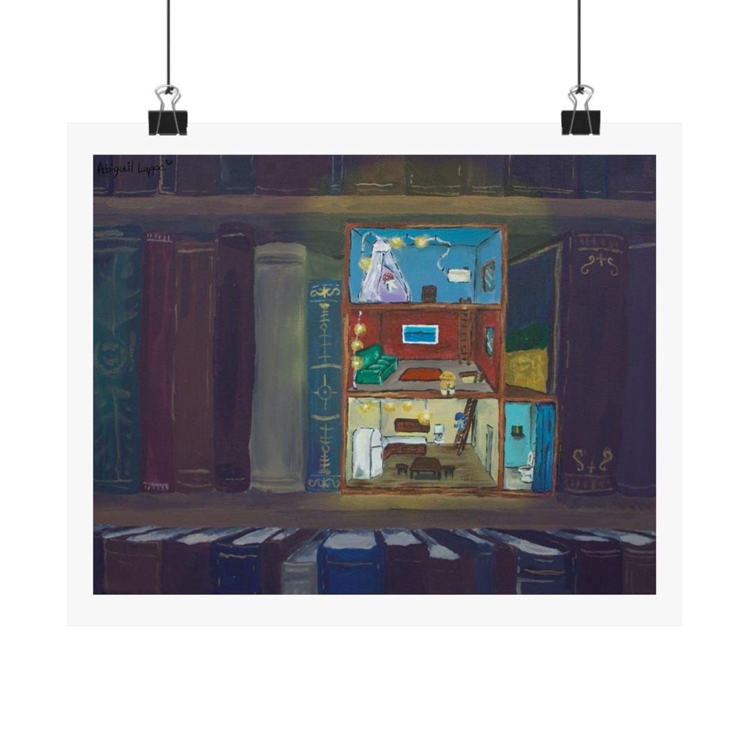 Cozy Home Life Poster, Perfect for Book Lovers, Library Decor, Creative ...