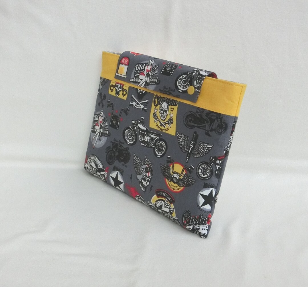 Fleece Cover / Tablet Pocket, Motard / Biker Spirit Fabric, Large ...