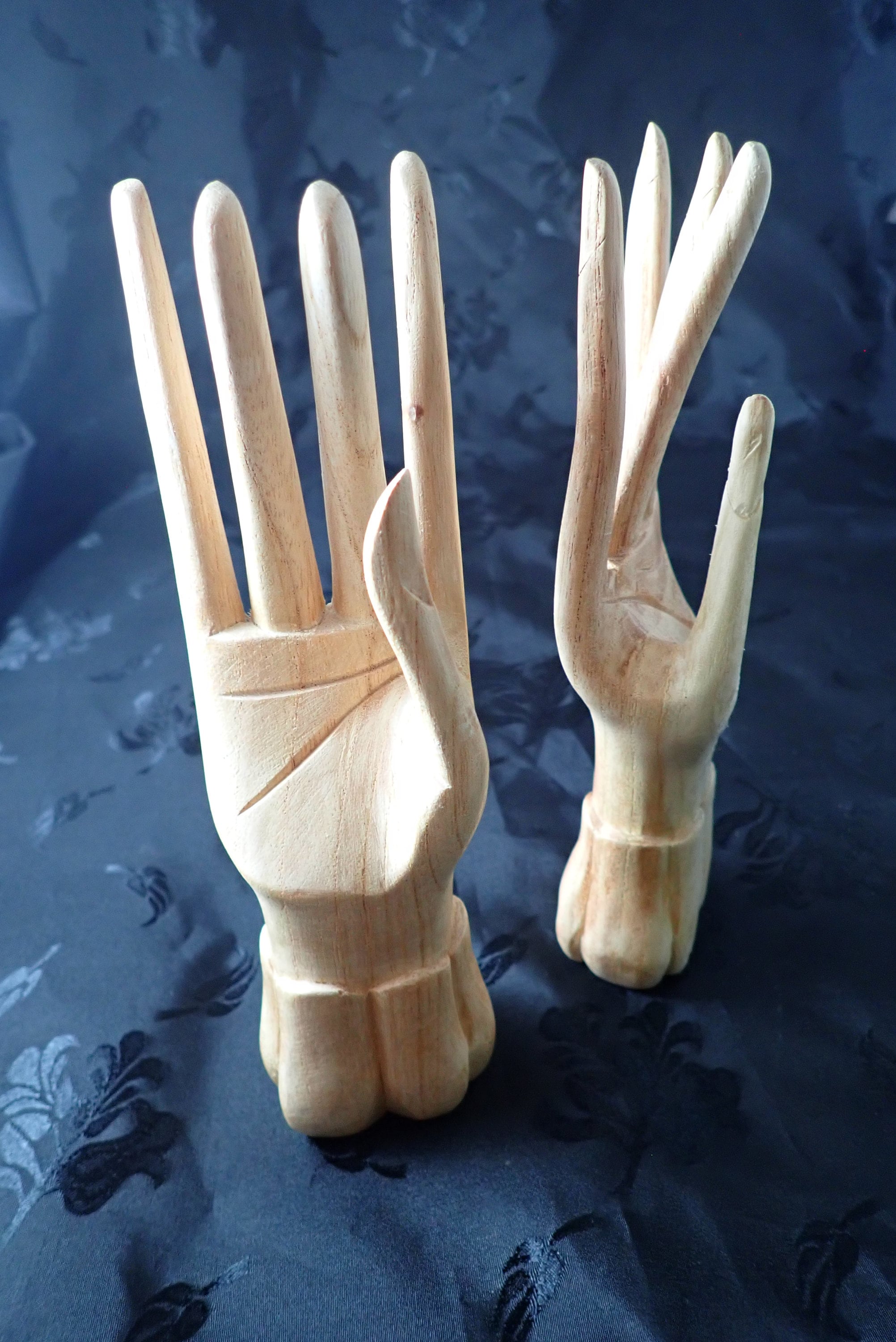 Hand Carved Set Left and Right Wood Buddha Hand Mudra - Etsy