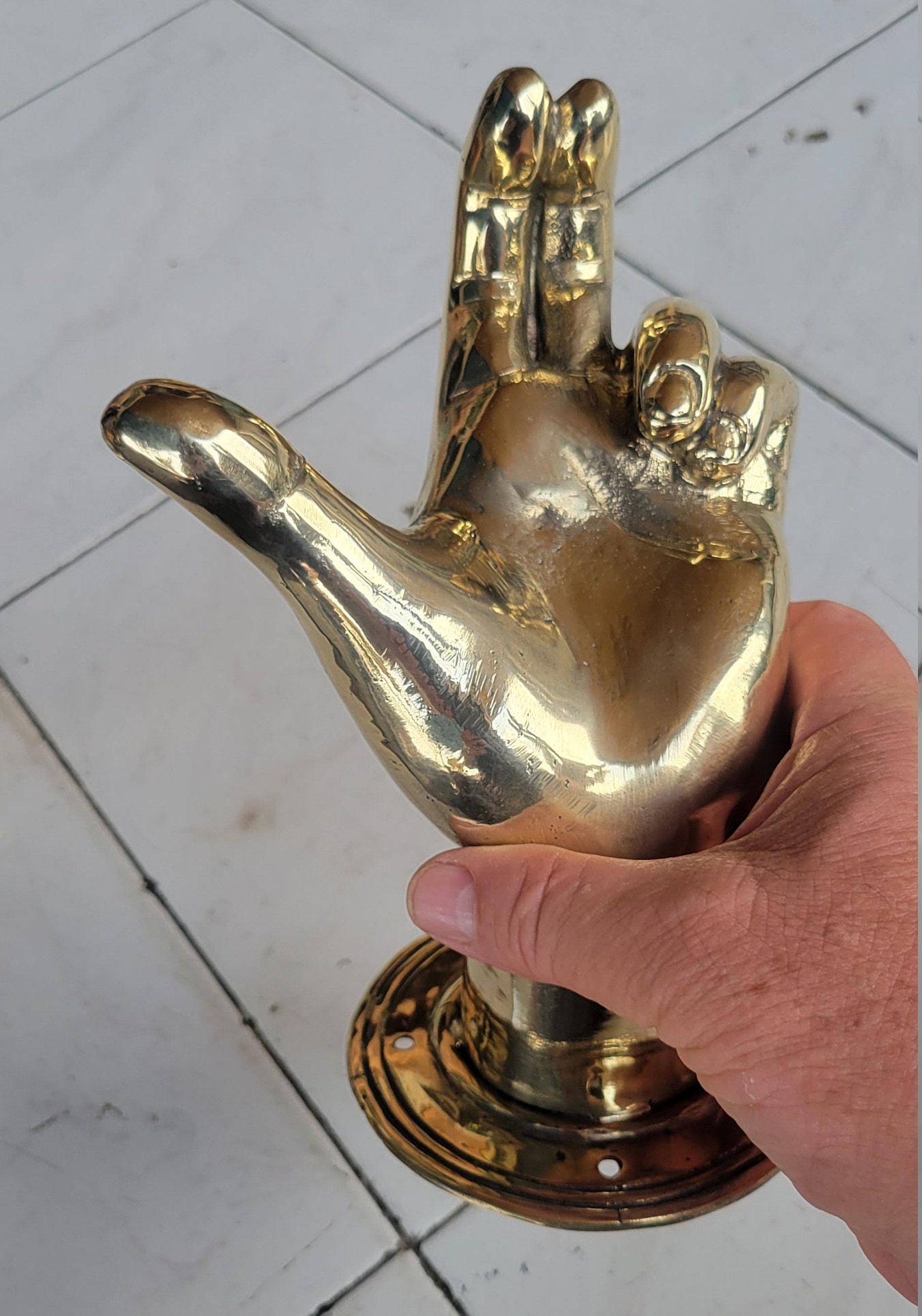 Brass Hand Fingering Sculpture Home Decor Brass Hand - Etsy