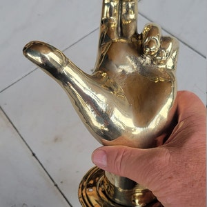 Solid Brass Hand Fingering Gesture Wall Hook, Towel Key Jewelry Holder ...
