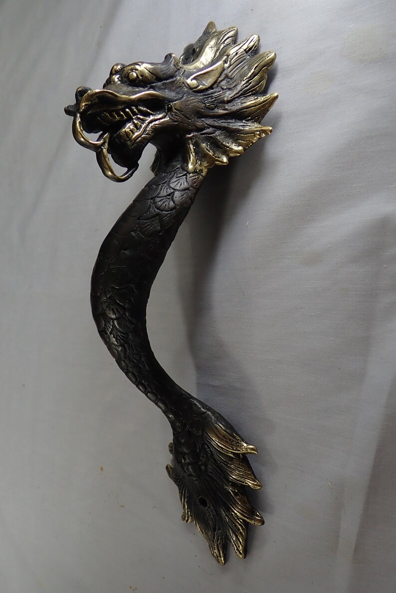 Bronze Dragon Door Handle, Door Pull - Etsy