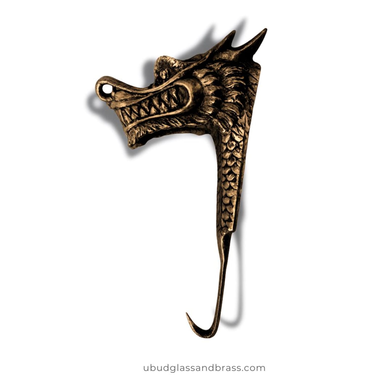 Brass Chinese Dragon Wall Hook – Dark Academia Feng Shui Decor, Towel ...