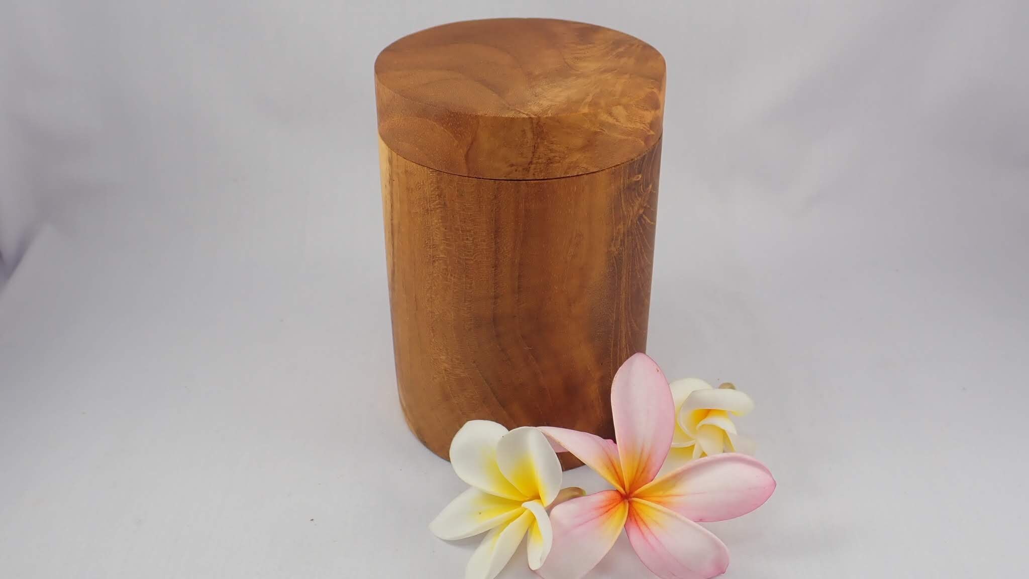 Teak Air Tight Canister. Marijuana Storage Container | Etsy