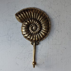 Shell Fossil Hook. Brass Sea Shell Hook Hanger Excellent Home Decor ...