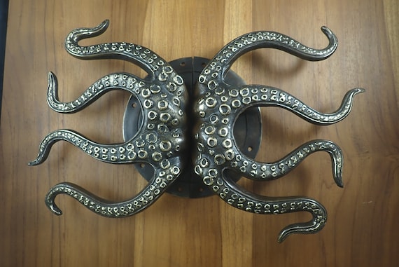 Brass Octopus Exterior Door Handle/ Entry Door Handle/ Solid - Etsy