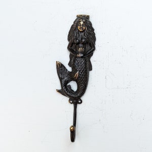 Brass Mermaid Hook - Etsy