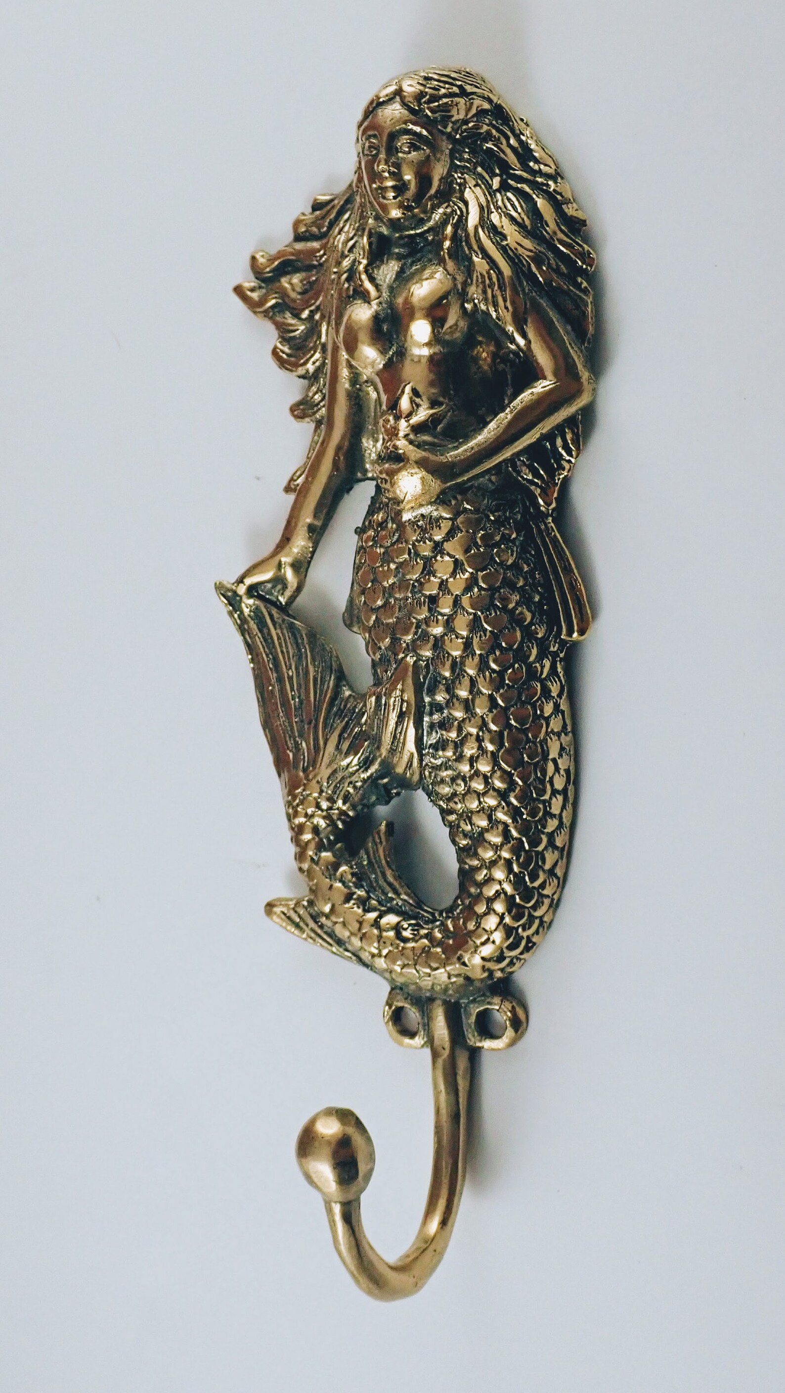 Brass Mermaid Hook - Etsy