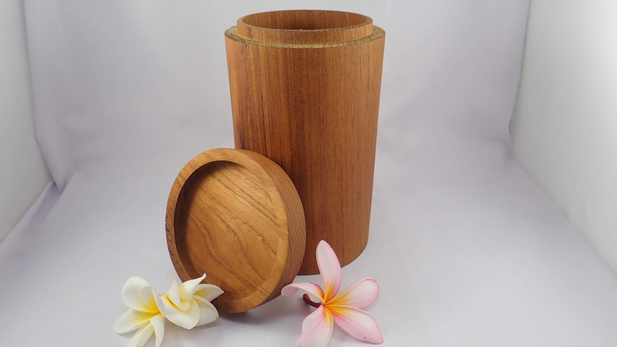 Teak Air Tight Canister. Marijuana Storage Container | Etsy