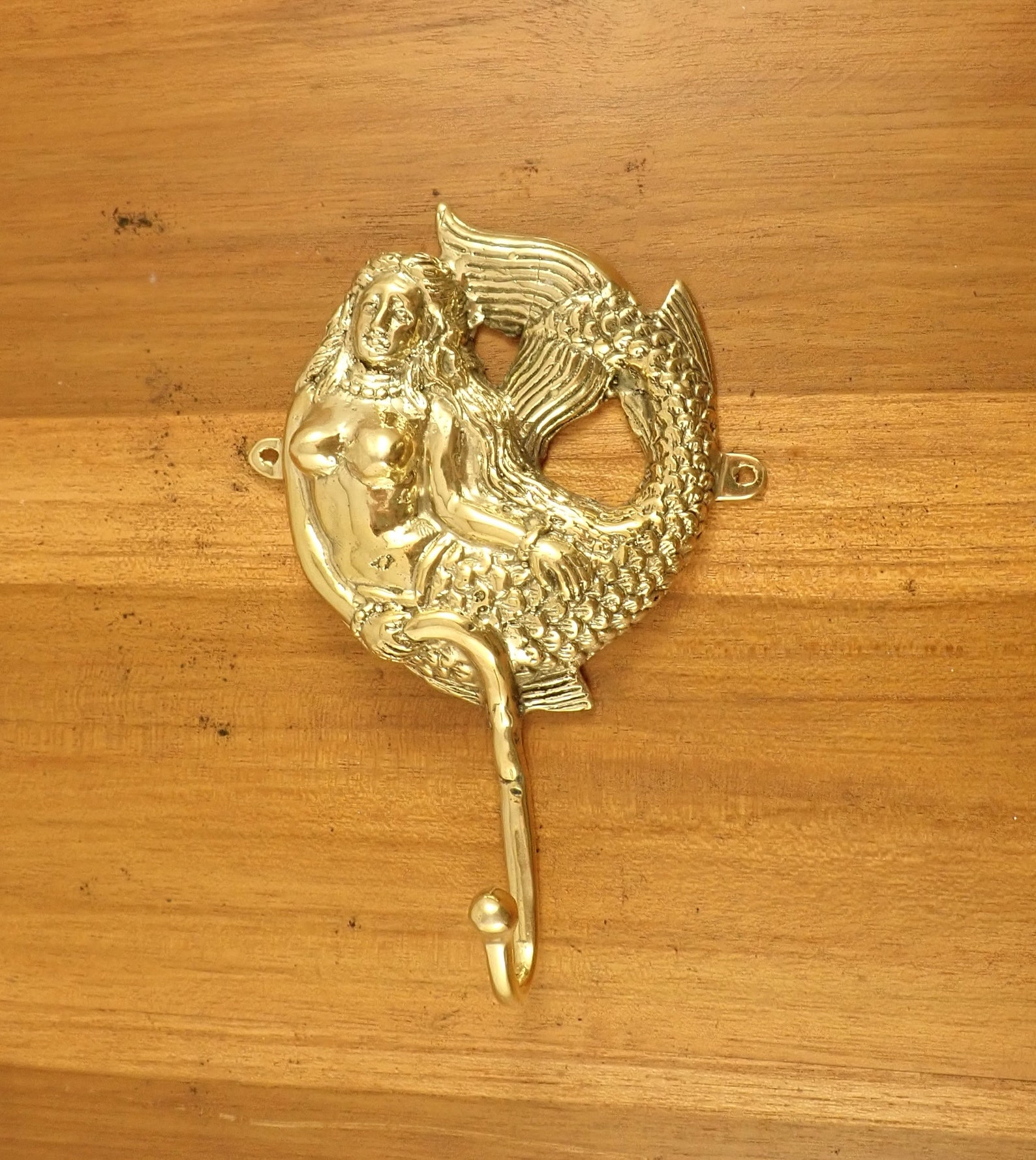 Mermaid Circle Brass Hook - Etsy