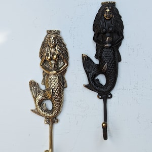 Brass Mermaid Hook - Etsy