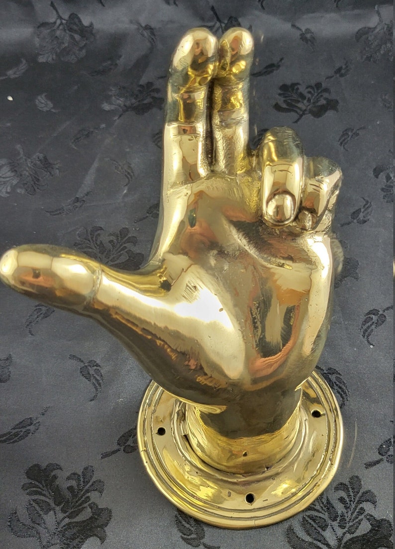 Brass Hand Fingering Sculpture Home Decor Brass Hand - Etsy