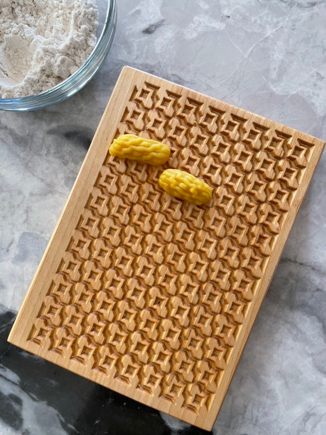 Hardwood Pasta Shaping Board: Crystal Texture Gnocchi Tool - Etsy