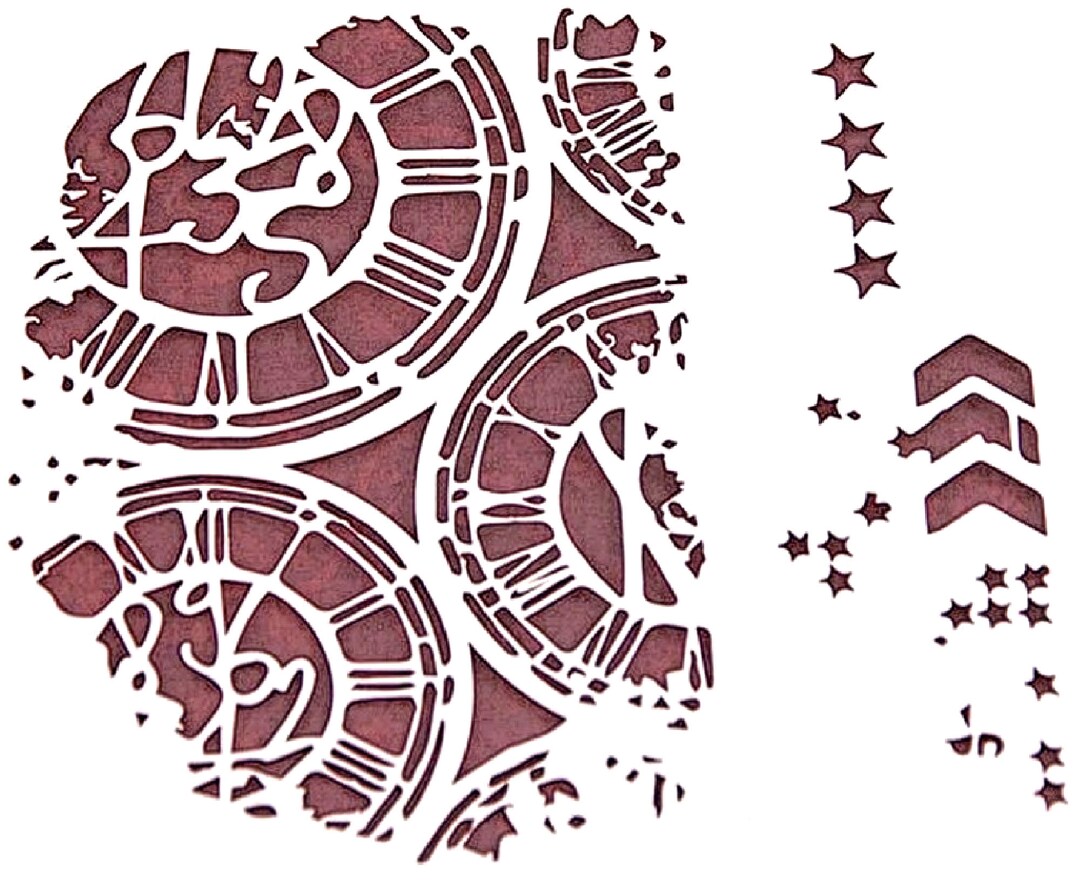 PLASTIC STENCIL 1313cm: Pendulum 01 - Etsy