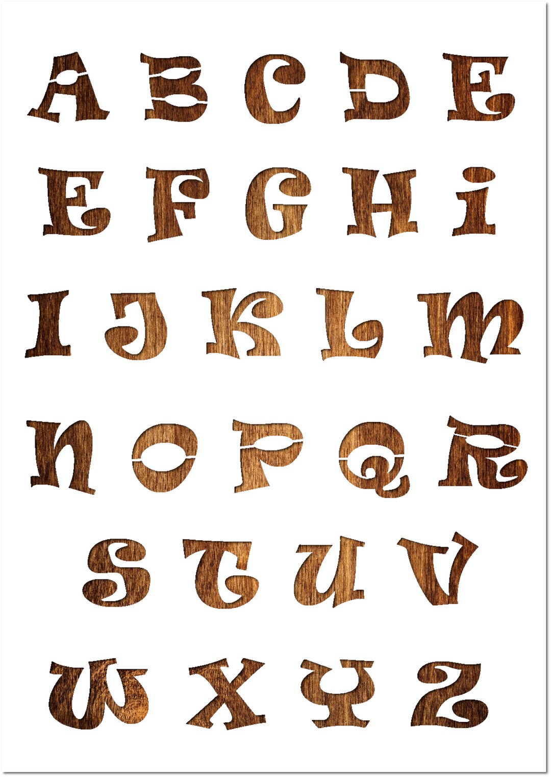Mylar Alphabet Plastic A4 Stencil Typo Letter Delighted 30mm - Etsy