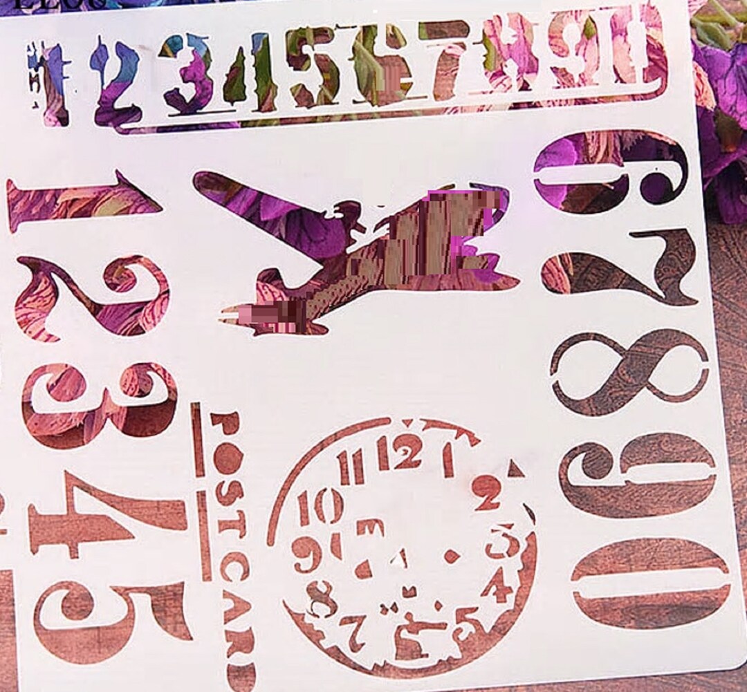 PLASTIC STENCIL 13 13cm: Postcard - Etsy