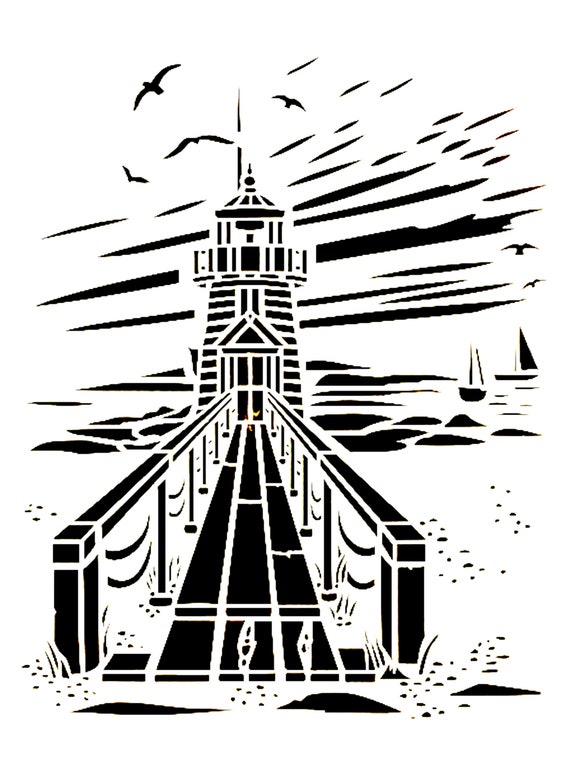 Lighthouse Stencil