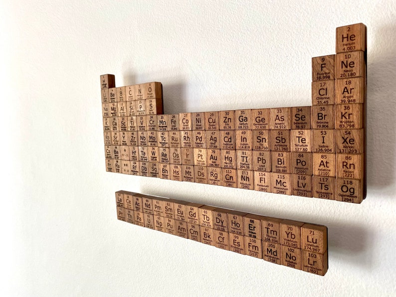 Periodic Table Made of Wood - Etsy