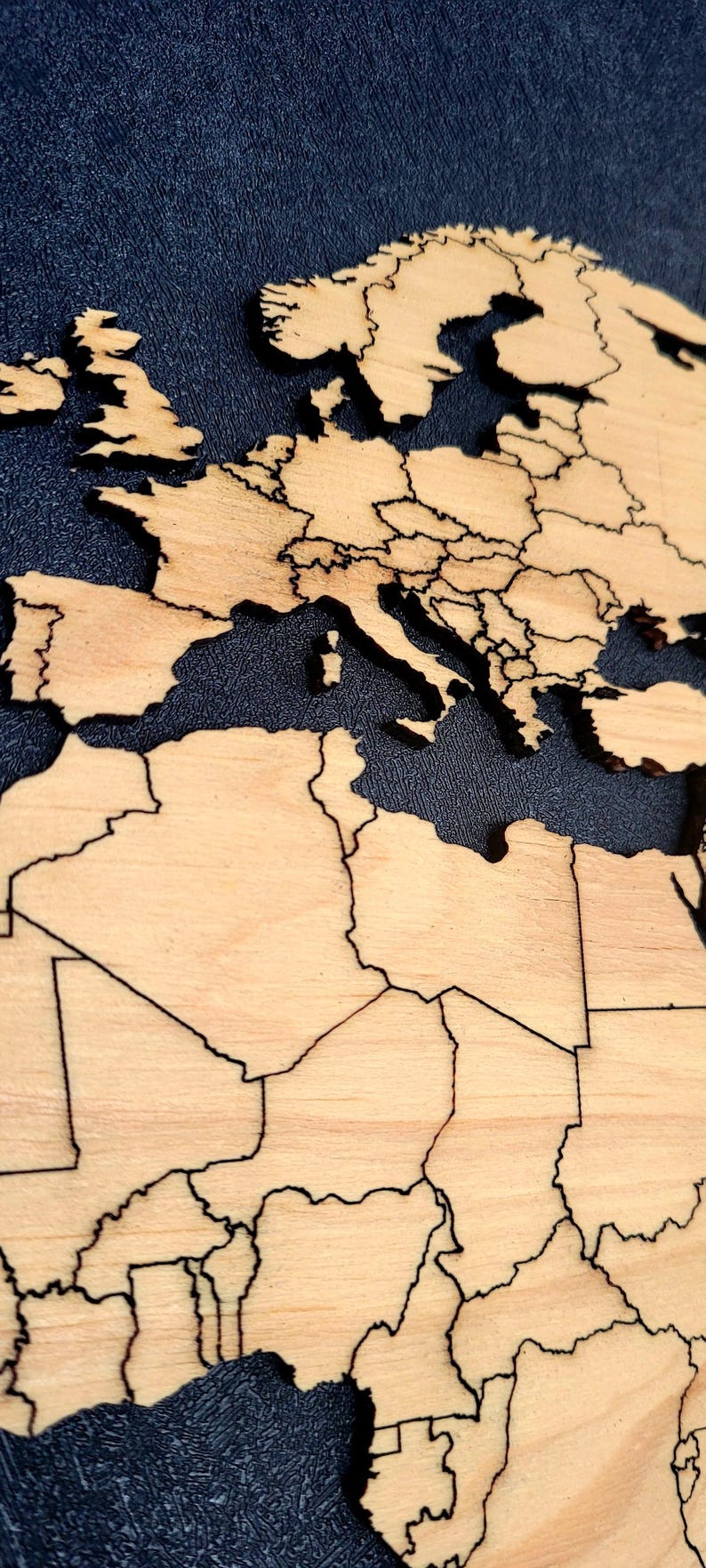 DXF, SVG, AI, Lightburn File for Laser Cutting World Map Wall Art - Etsy UK